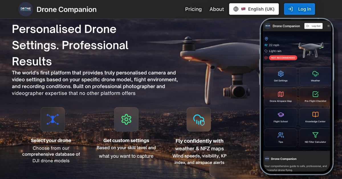 Drone Companion – All-in-One Drone App | Weather, FRZ, DJI Settings ...